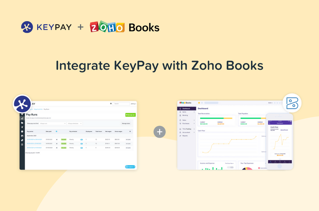 Streamline payroll reporting with Zoho Books | KeyPay