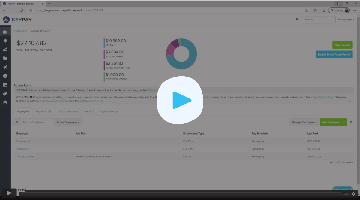Integrate with Agrimaster | KeyPay AU