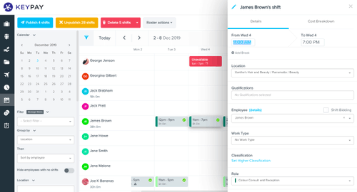 Rostering Software | KeyPay AU