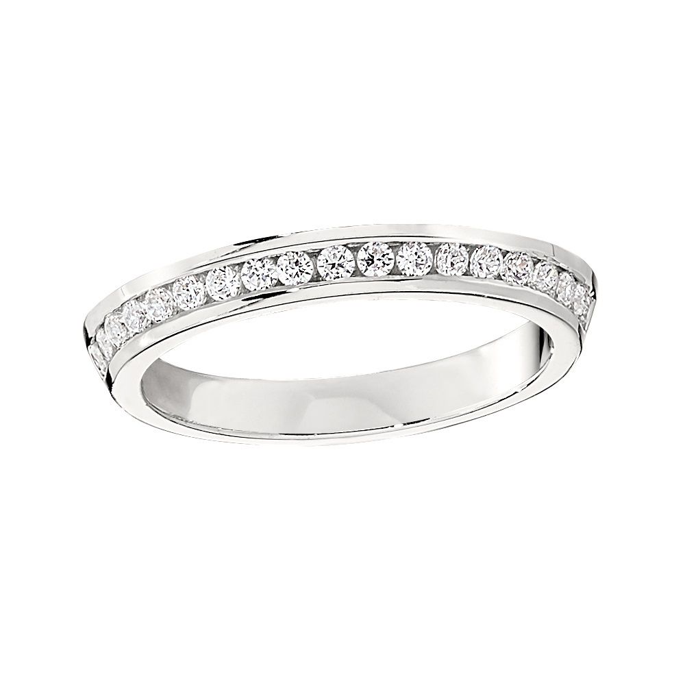 Angled Channel Set Diamond Ring Guard | Jabel