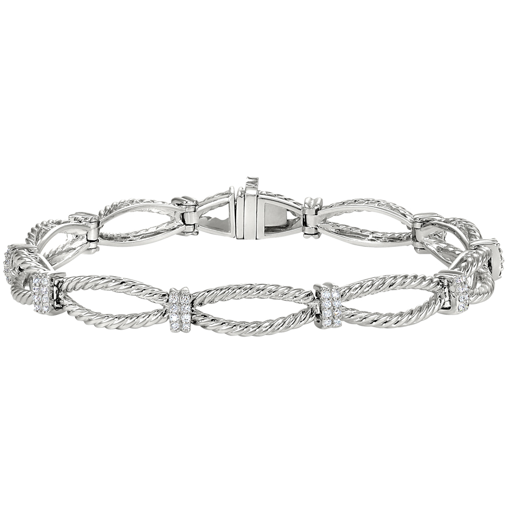Trellis Tennis Diamond Bracelet | Jabel