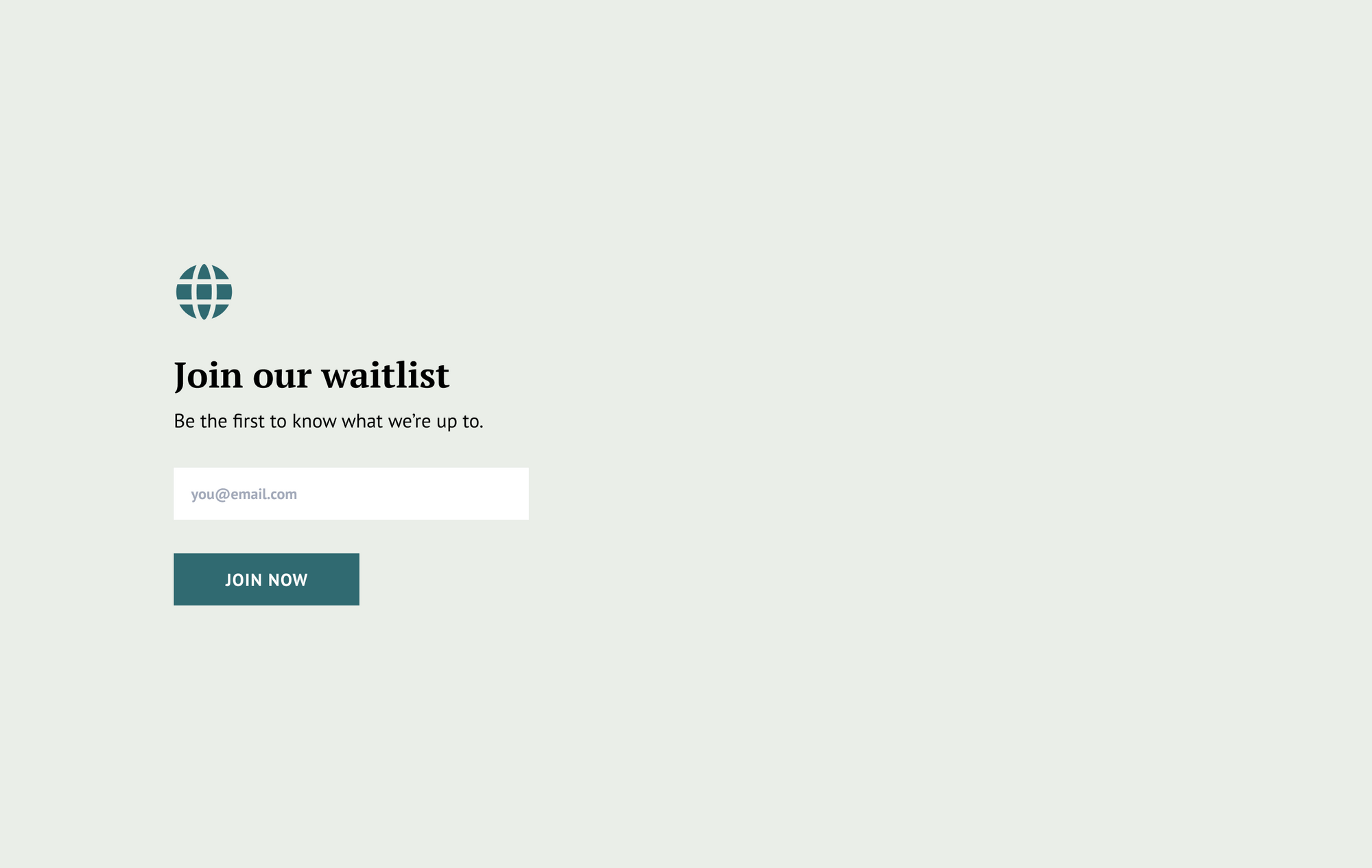 Simple Waitlist Signup Form Template | Feathery