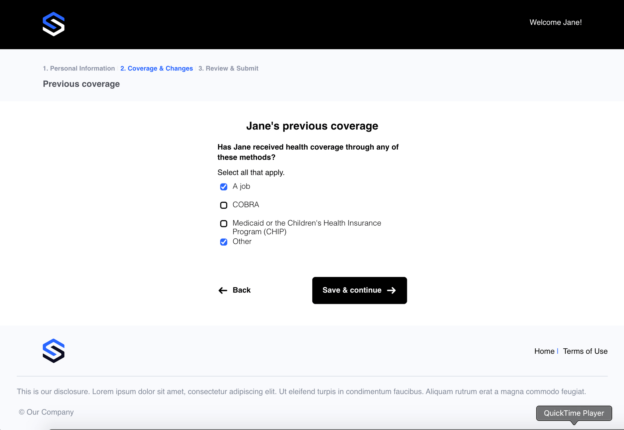 Healthcare Application (Heathcare.gov) Template | Feathery
