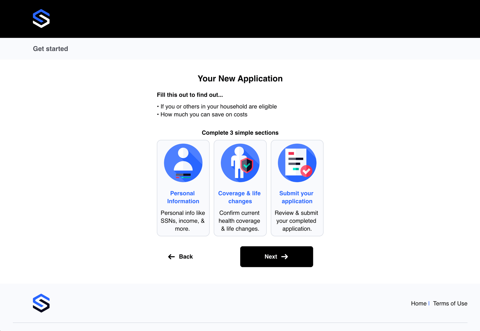 Healthcare Application (Heathcare.gov) Template | Feathery