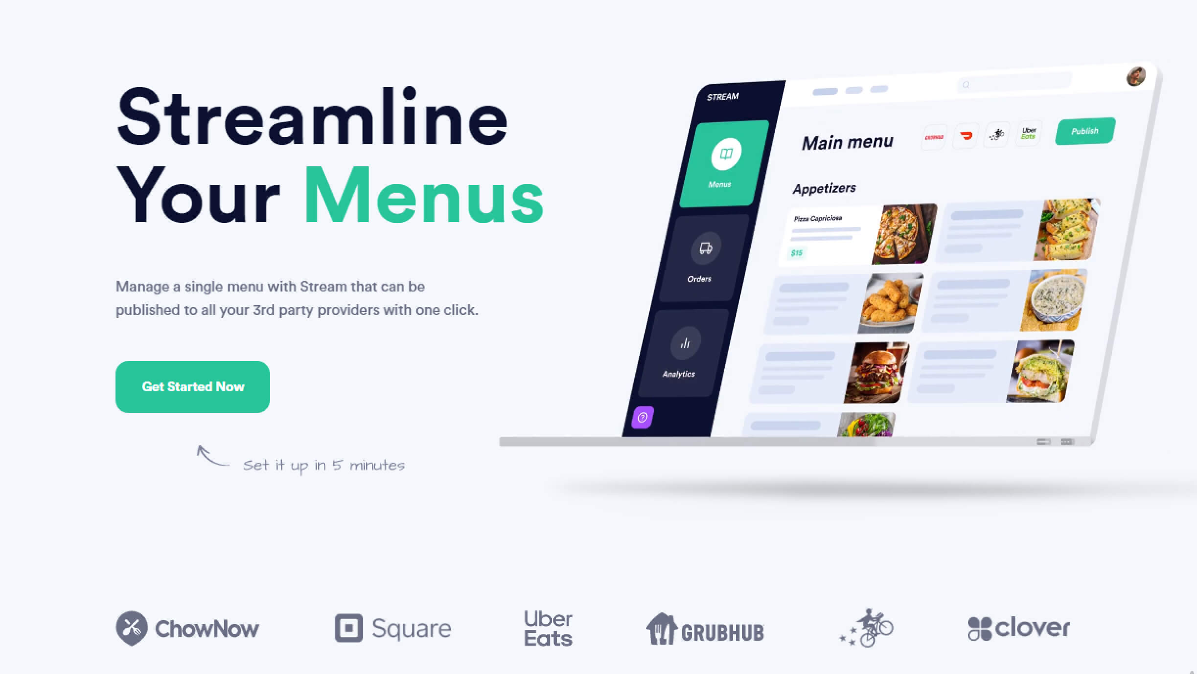 Stream | Your Restaurant Menus in one place for Uber Eats & more