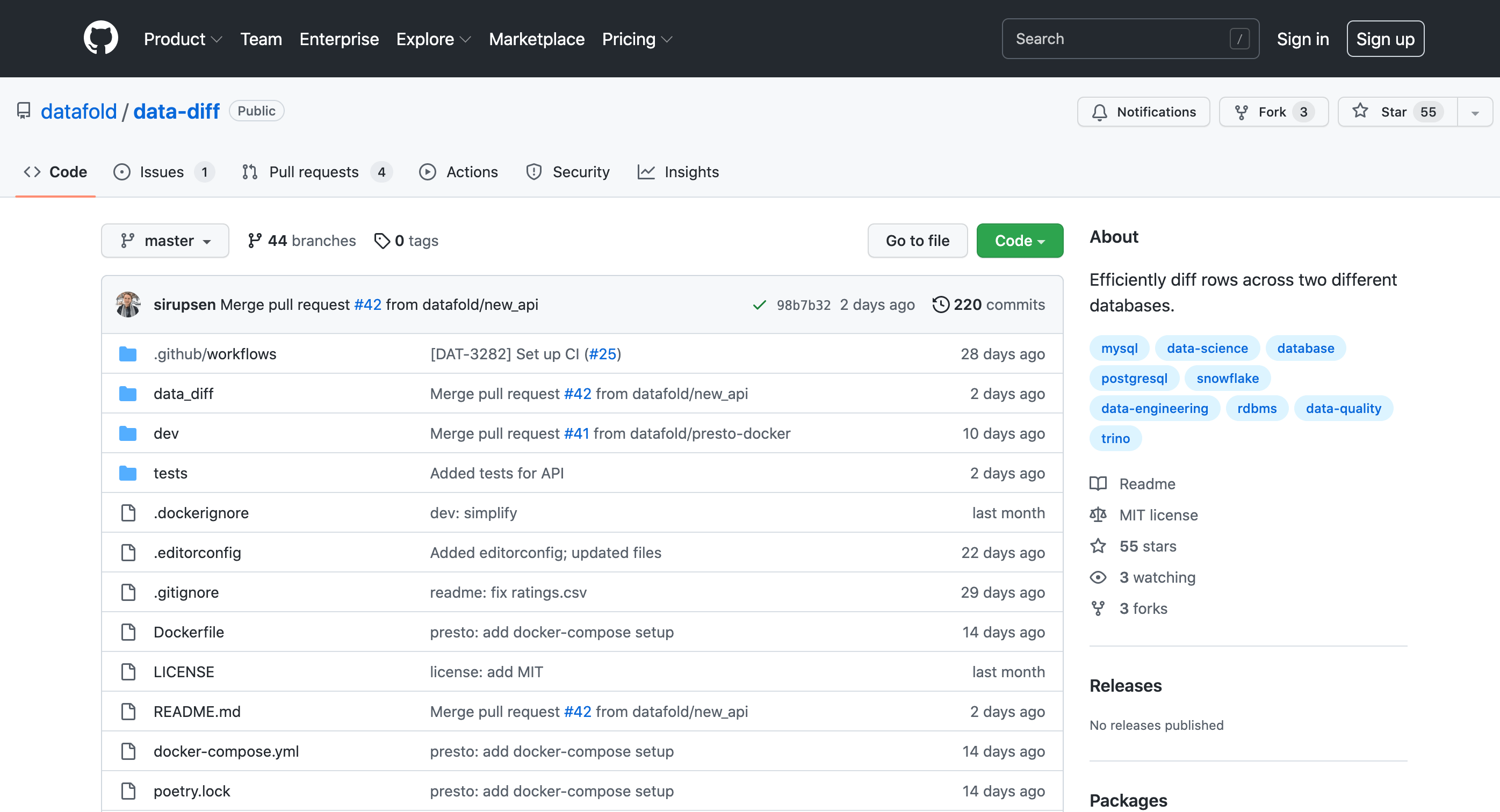 Datafold Data Reliability Platform