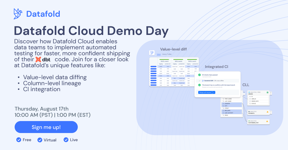 Cloud Demo Days | Datafold