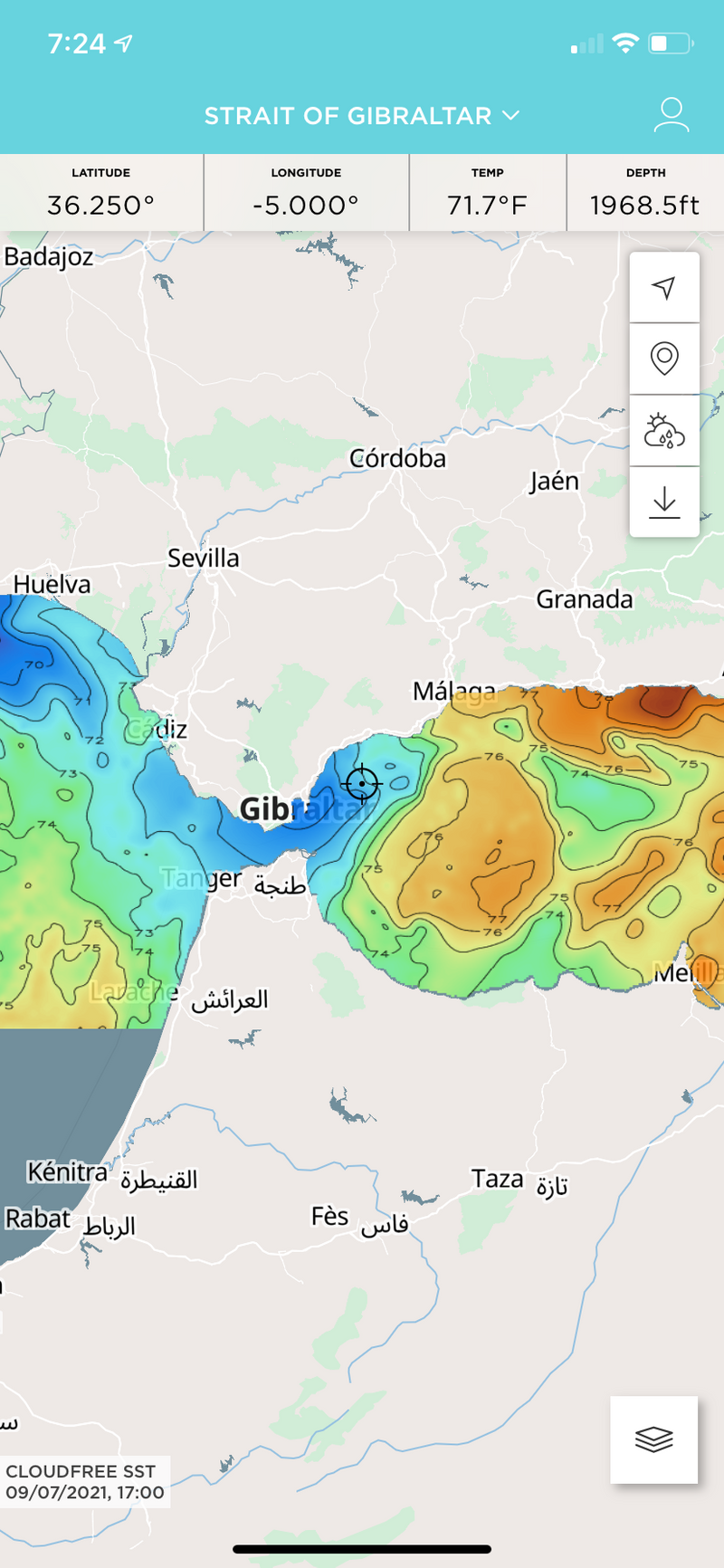 Strait of Gibraltar – Fishing Charts