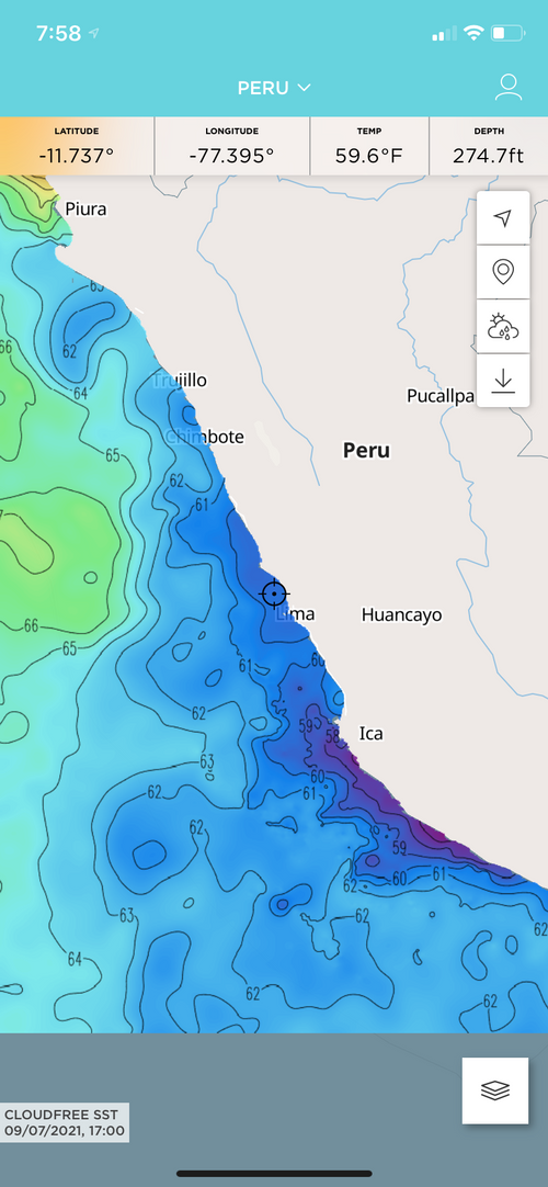 Peru – Fishing Charts