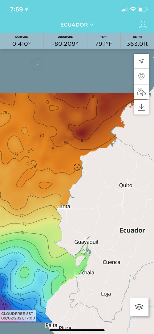 Ecuador – Fishing Charts