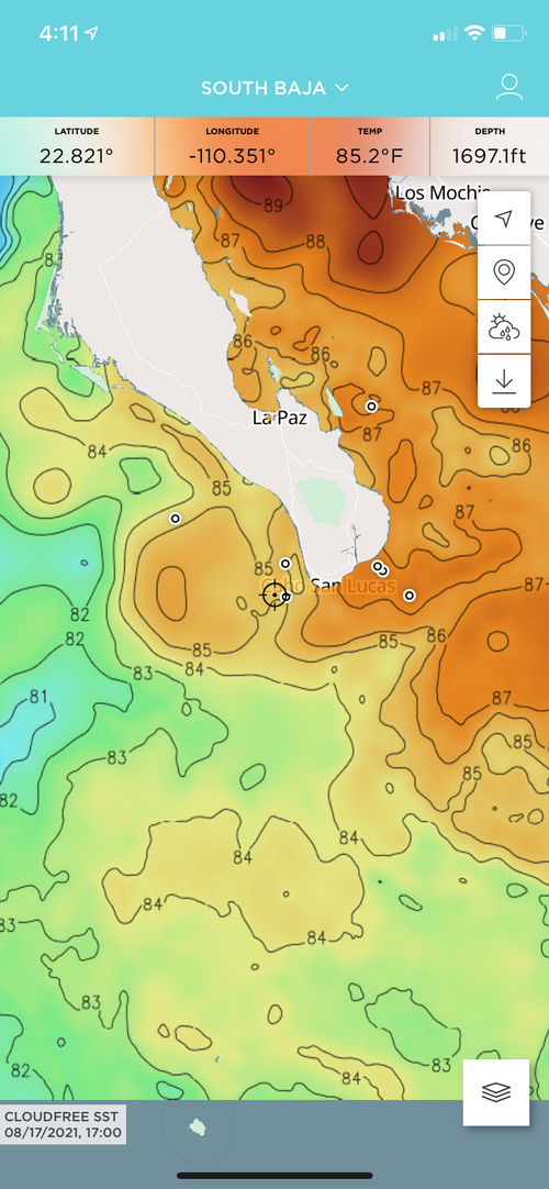 Cabo and Southern Baja – Fishing Charts