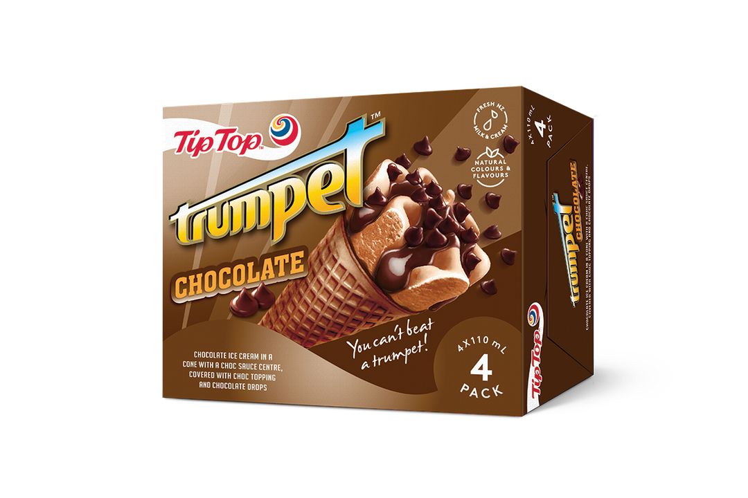 Tip Top Chocolate Trumpet Ice Cream - Tip Top