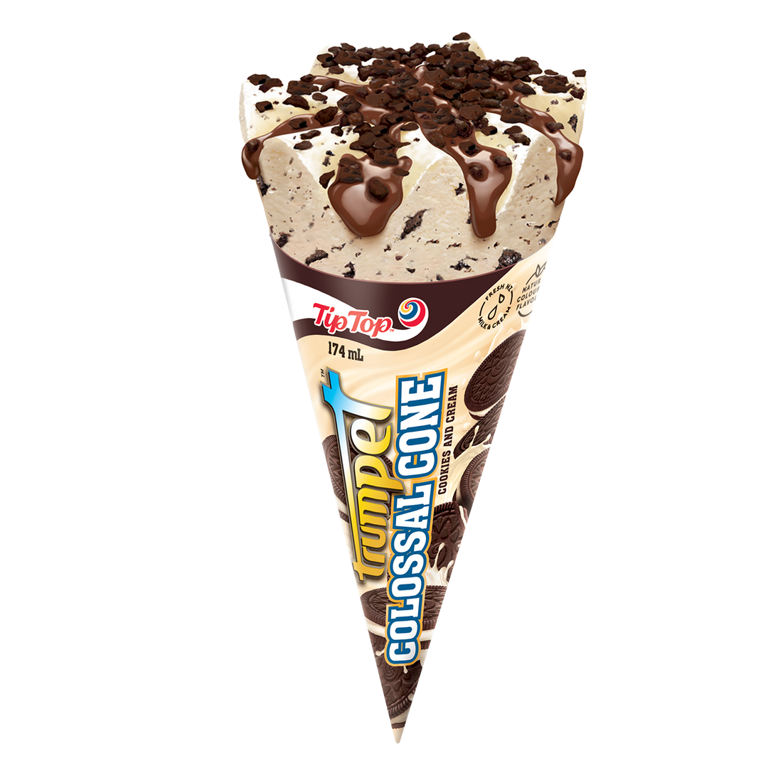 Tip Top Colossal Cone Cookies & Cream Ice Cream - Tip Top