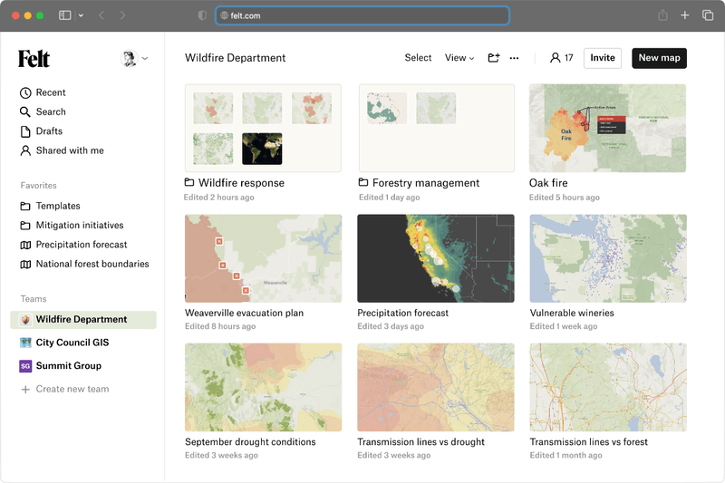 Felt - The best way to work with maps on the internet