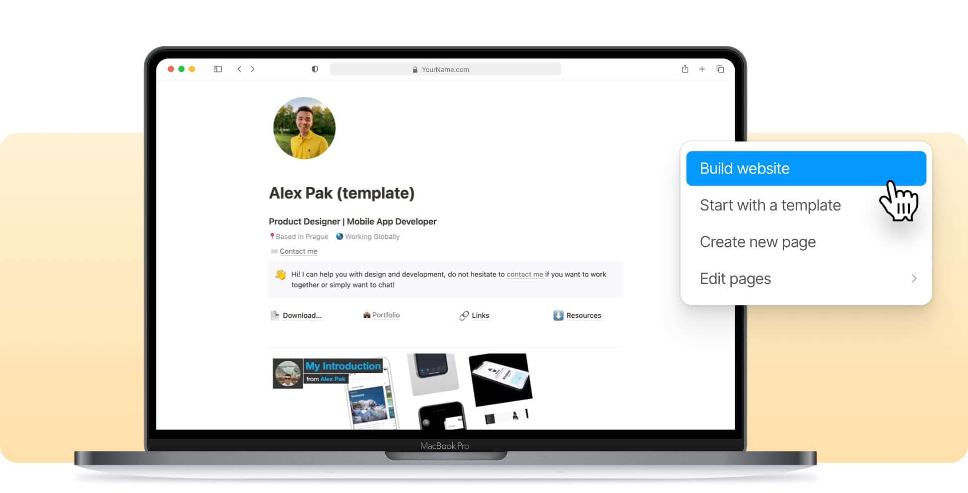Personal Website In Notion no code Free 