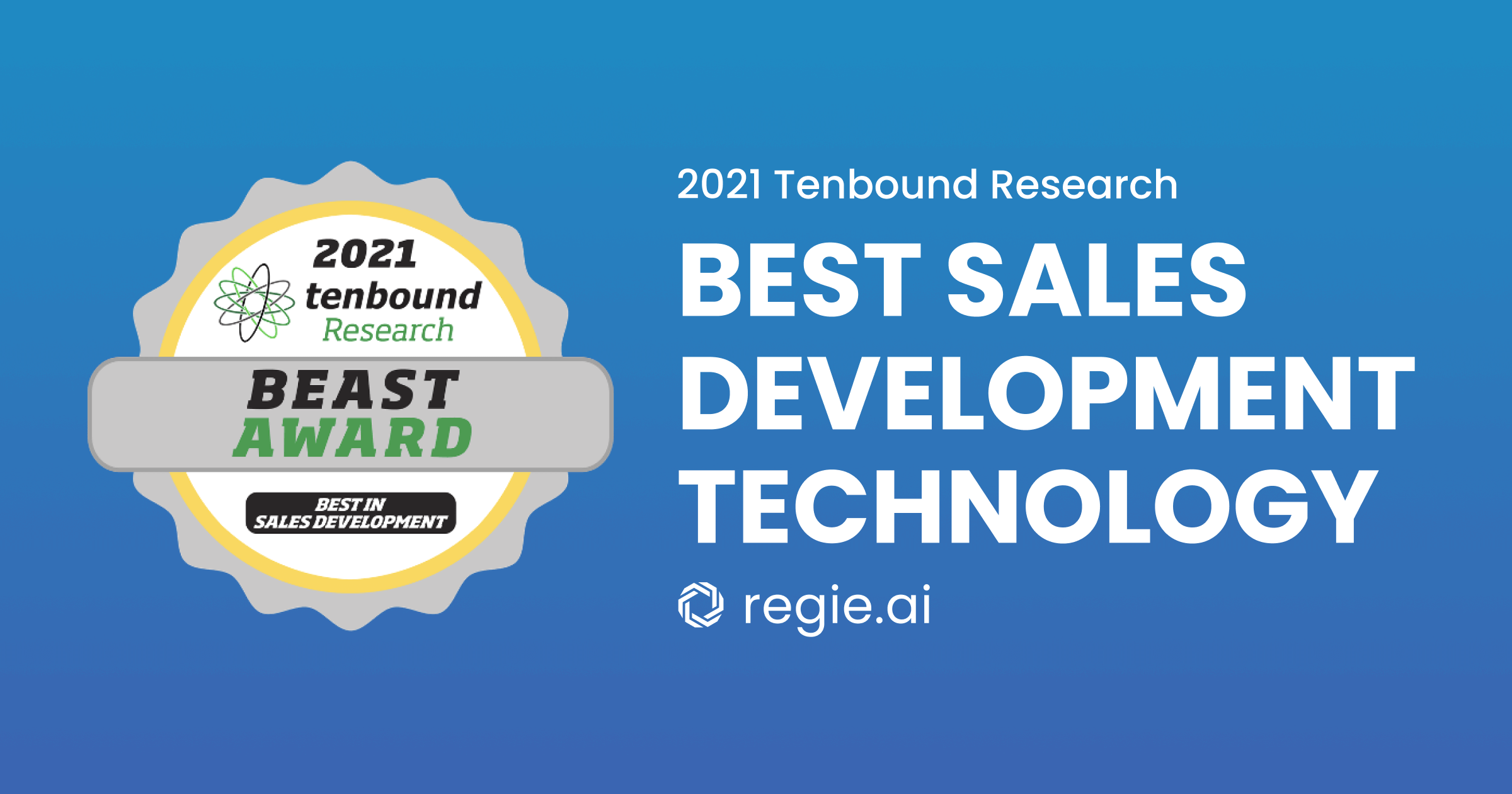 Regie.ai Wins Beast Award for Best Sales Development Tech