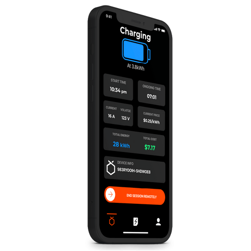 Orange Electric Vehicle Charger