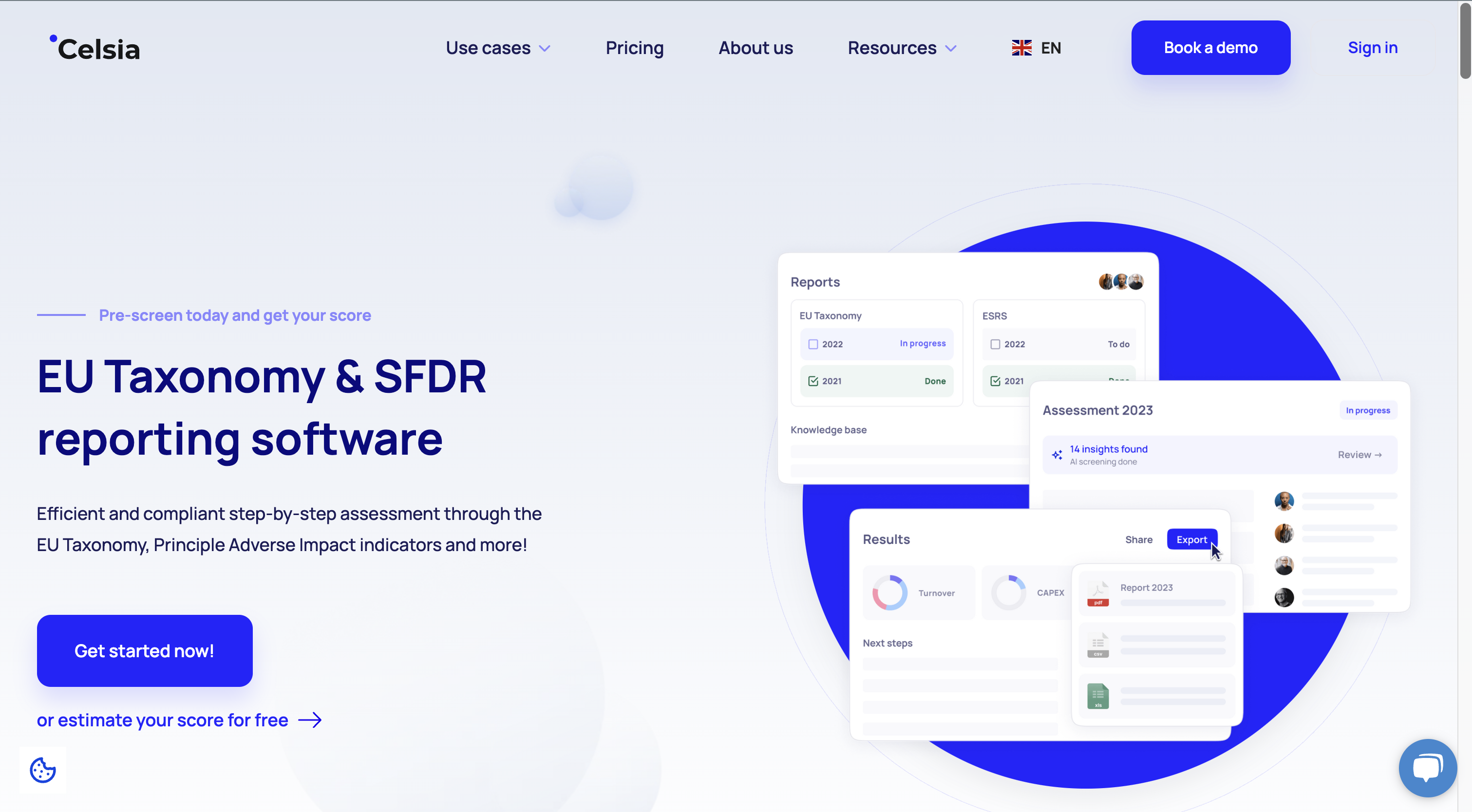 Celsia - EU Taxonomy Reporting Software