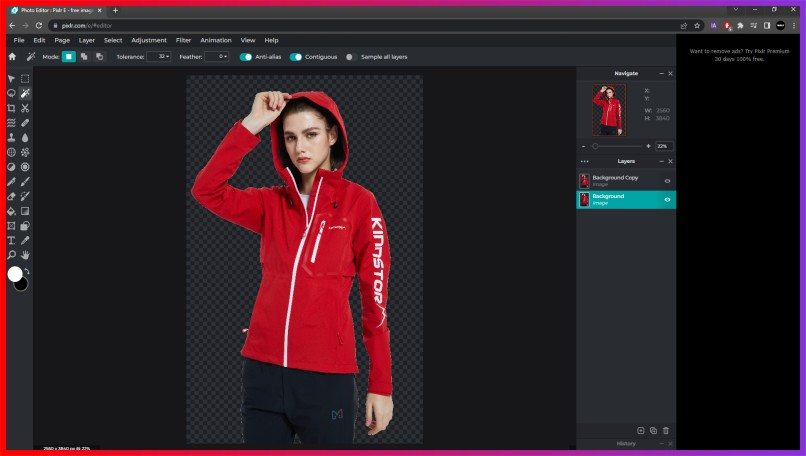 Remove Background from Pixlr