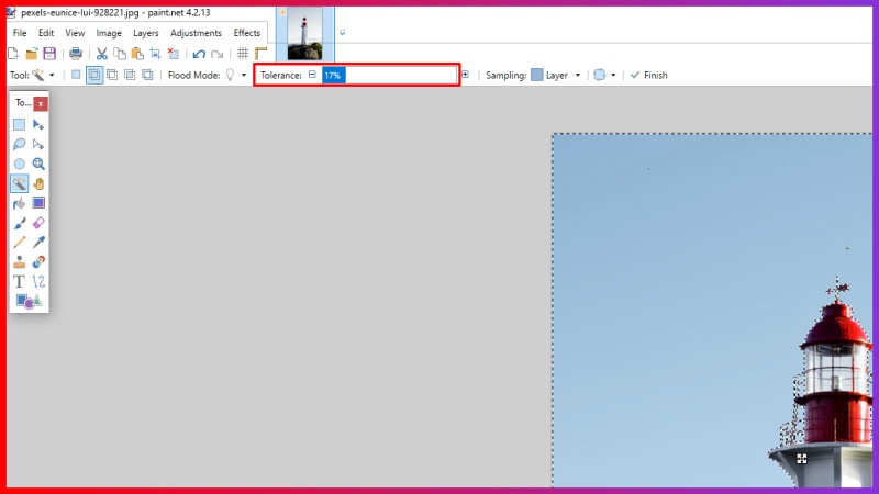 How to make Background Transparent using Paint.NET?