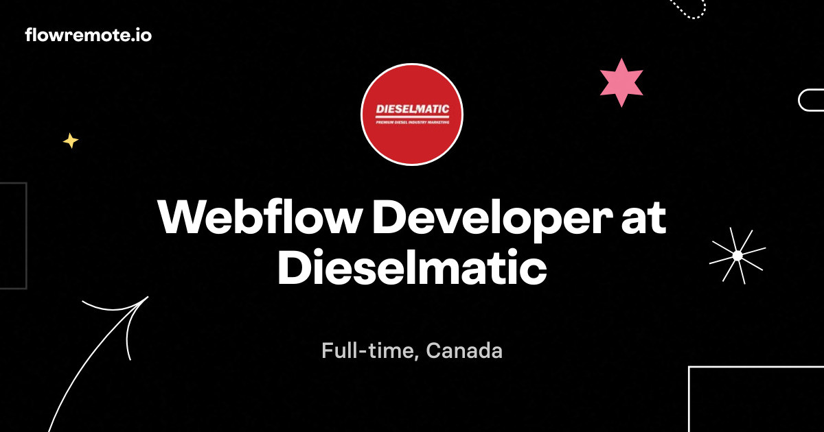 Hiring: Full-time Webflow Developer at Dieselmatic