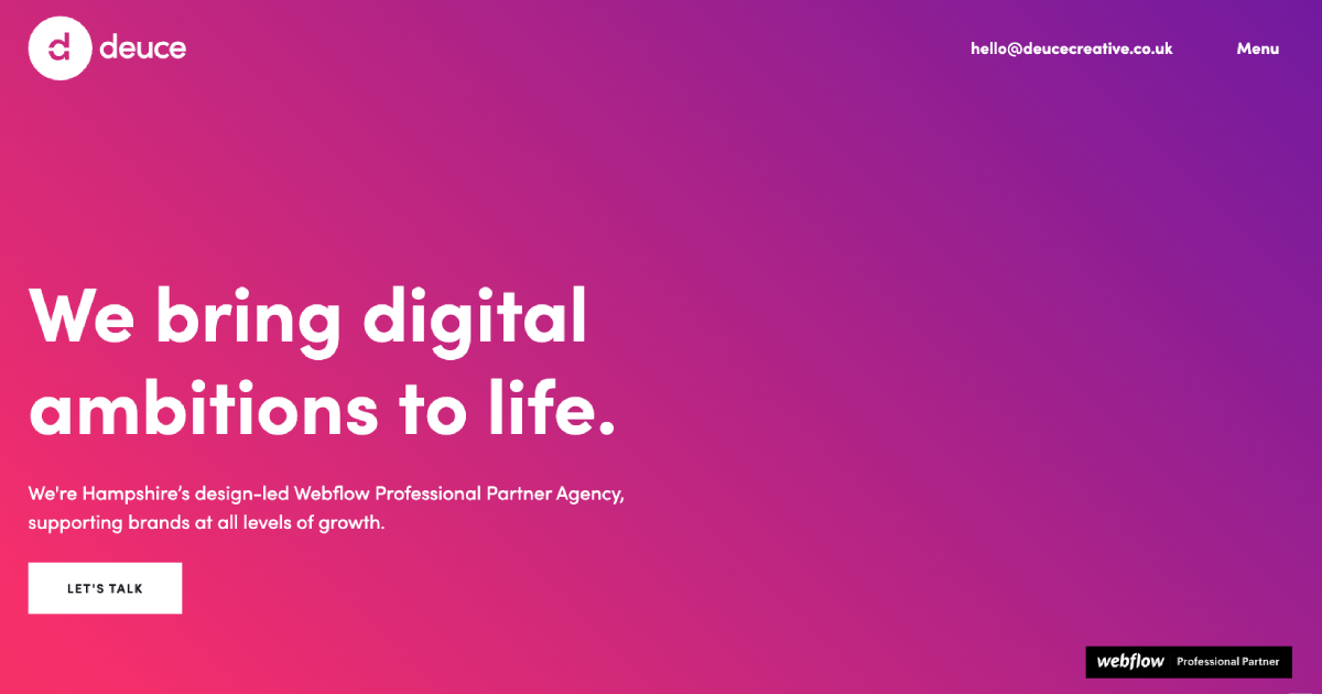 Webflow Agency » No-Code Experts » Deuce Creative