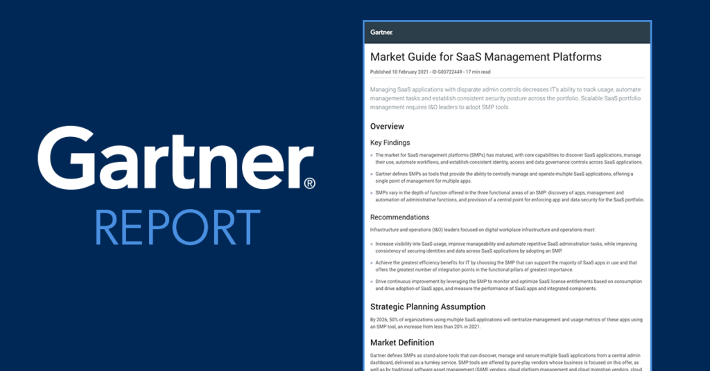 Gartner Report: Maximize Microsoft 365 with a SaaS Management Platform ...