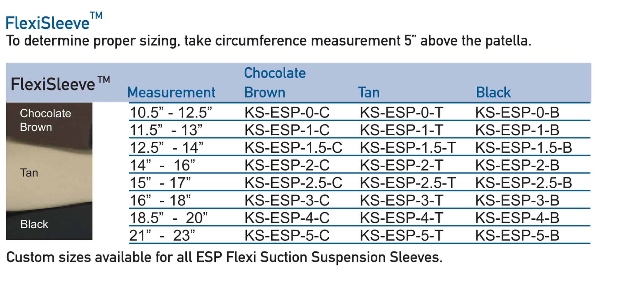 FlexiSleeve | Prosthetic Knee Sleeve | ESP