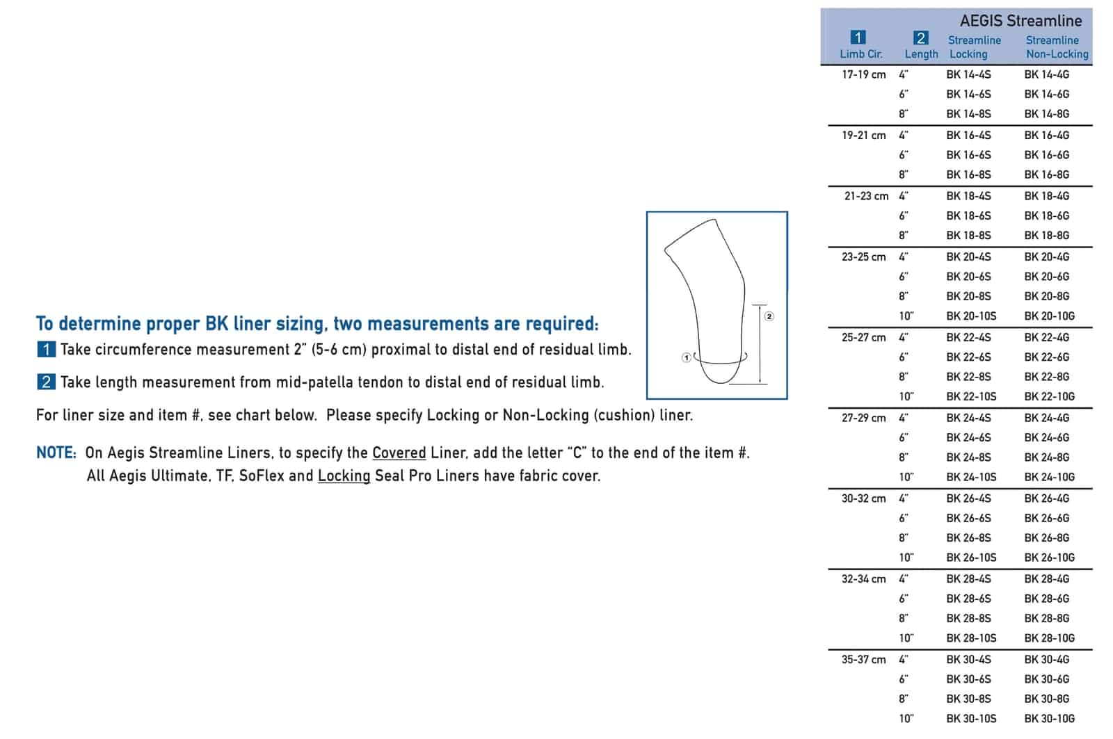 Aegis Streamline | Silicone Prosthetic Liner | ESP