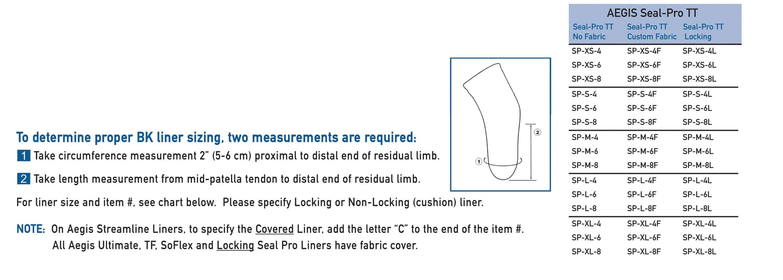 SealPro TT | Transtibial Prosthetic Liner | ESP