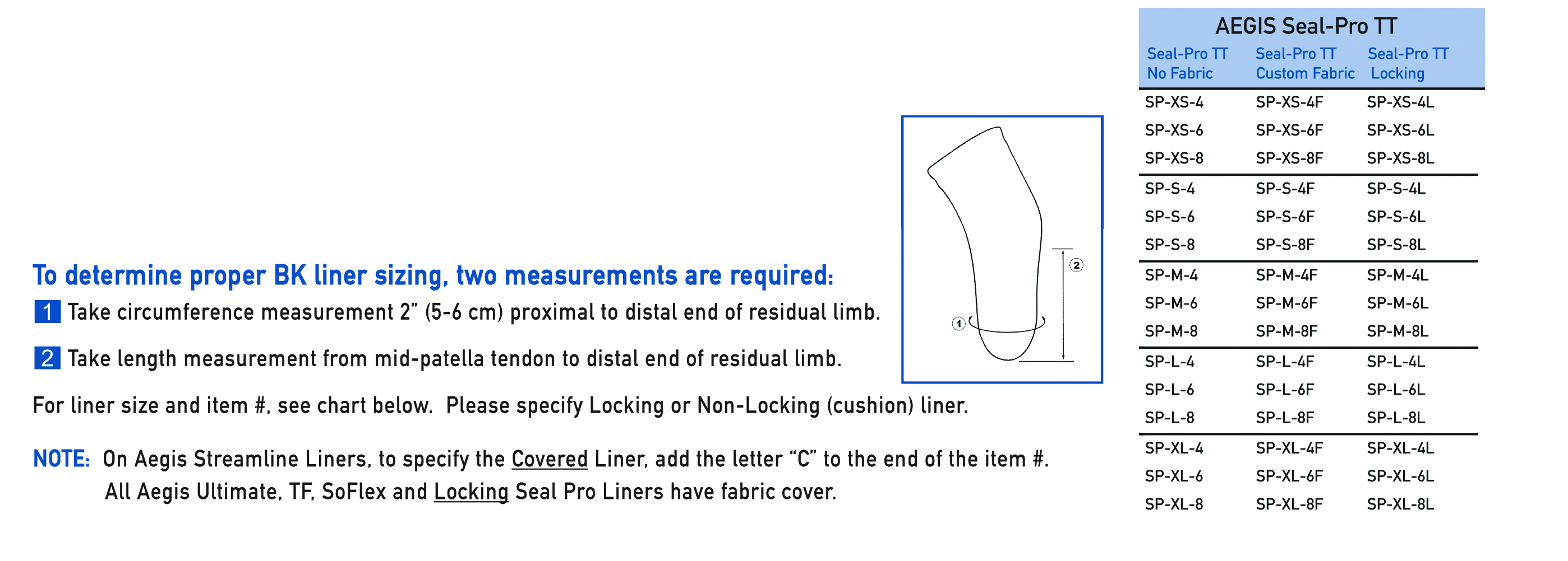 SealPro TT | Transtibial Prosthetic Liner | ESP