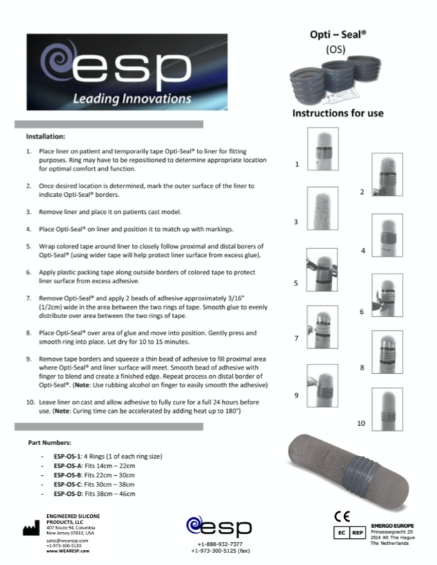 OptiSeal | Secondary Prosthetic Suction Suspension | ESP