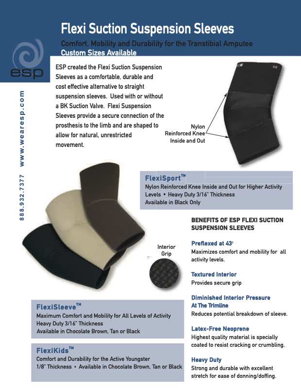 FlexiSport | Prosthetic Knee Sleeve for High Activity | ESP