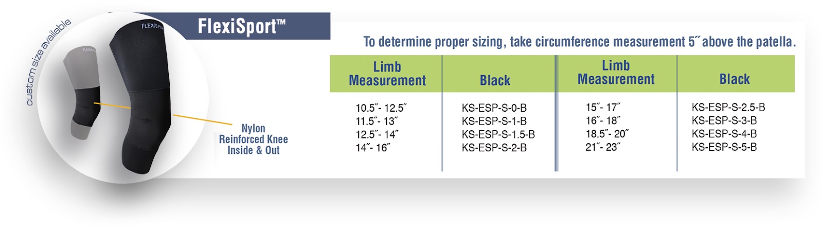 FlexiSport | Prosthetic Knee Sleeve for High Activity | ESP