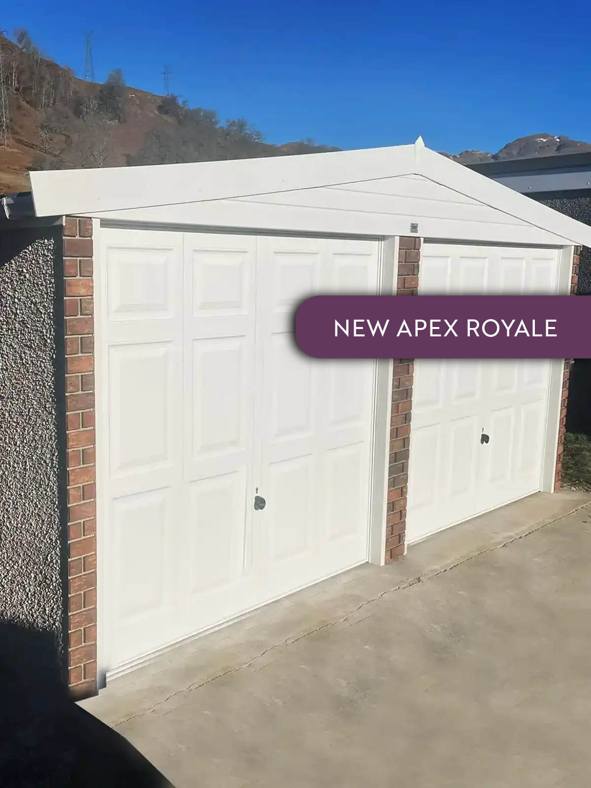Double Garage Apex Royale Installation in Killin | Concrete Garages ...