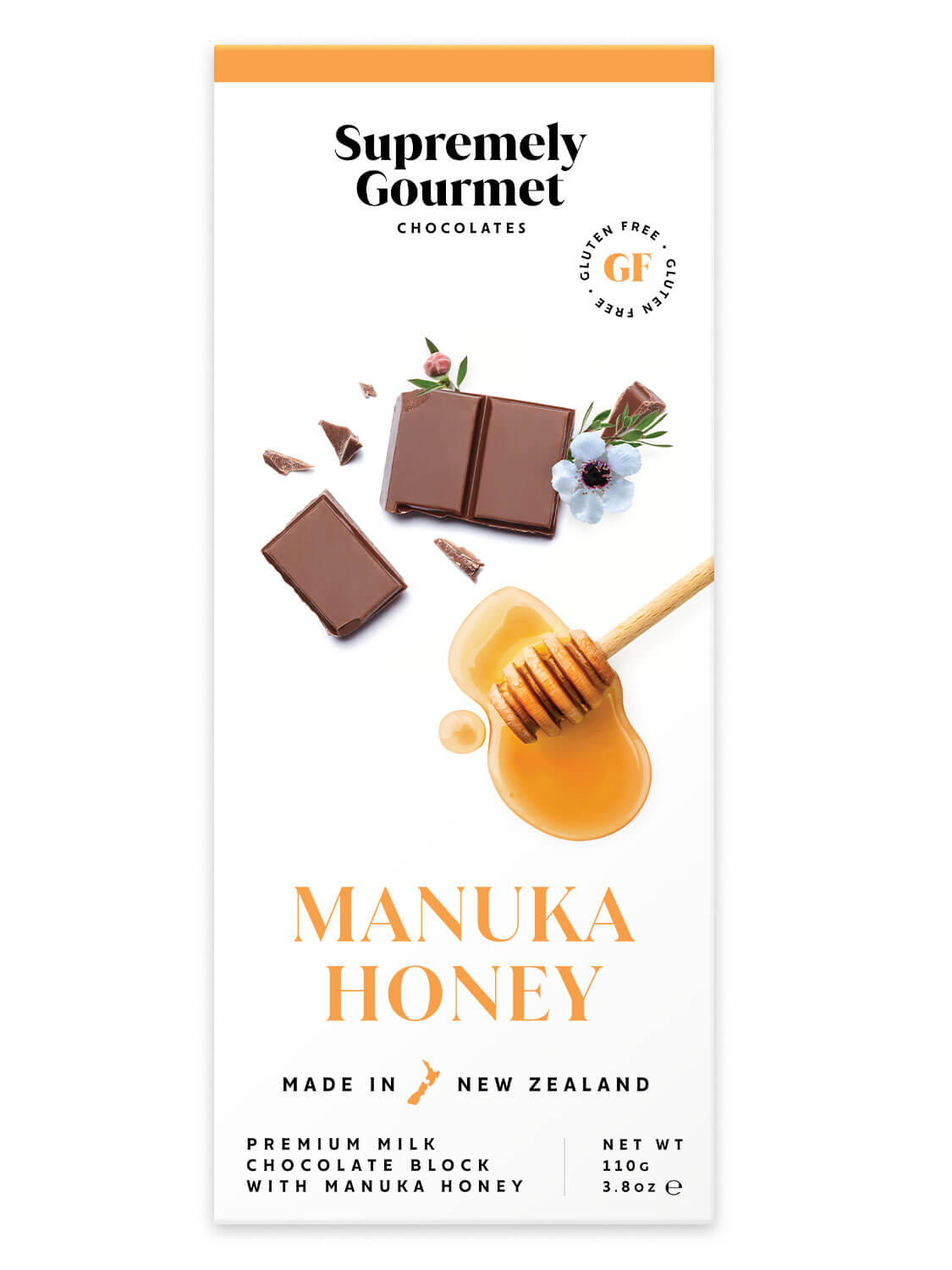 Supremely Gourmet – Manuka Honey Chocolate Block 110g