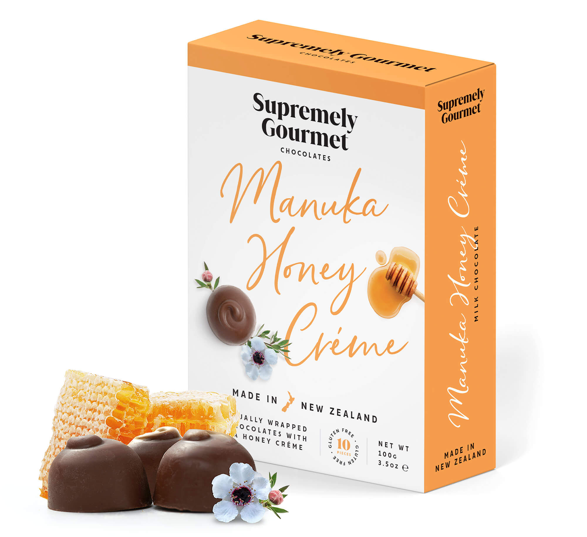 Supremely Gourmet – Manuka Honey Milk Chocolates 10 piece