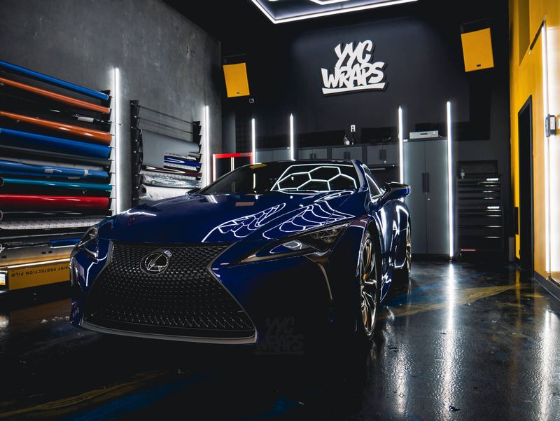Lexus LC500 Vinyl Wrap Blue
