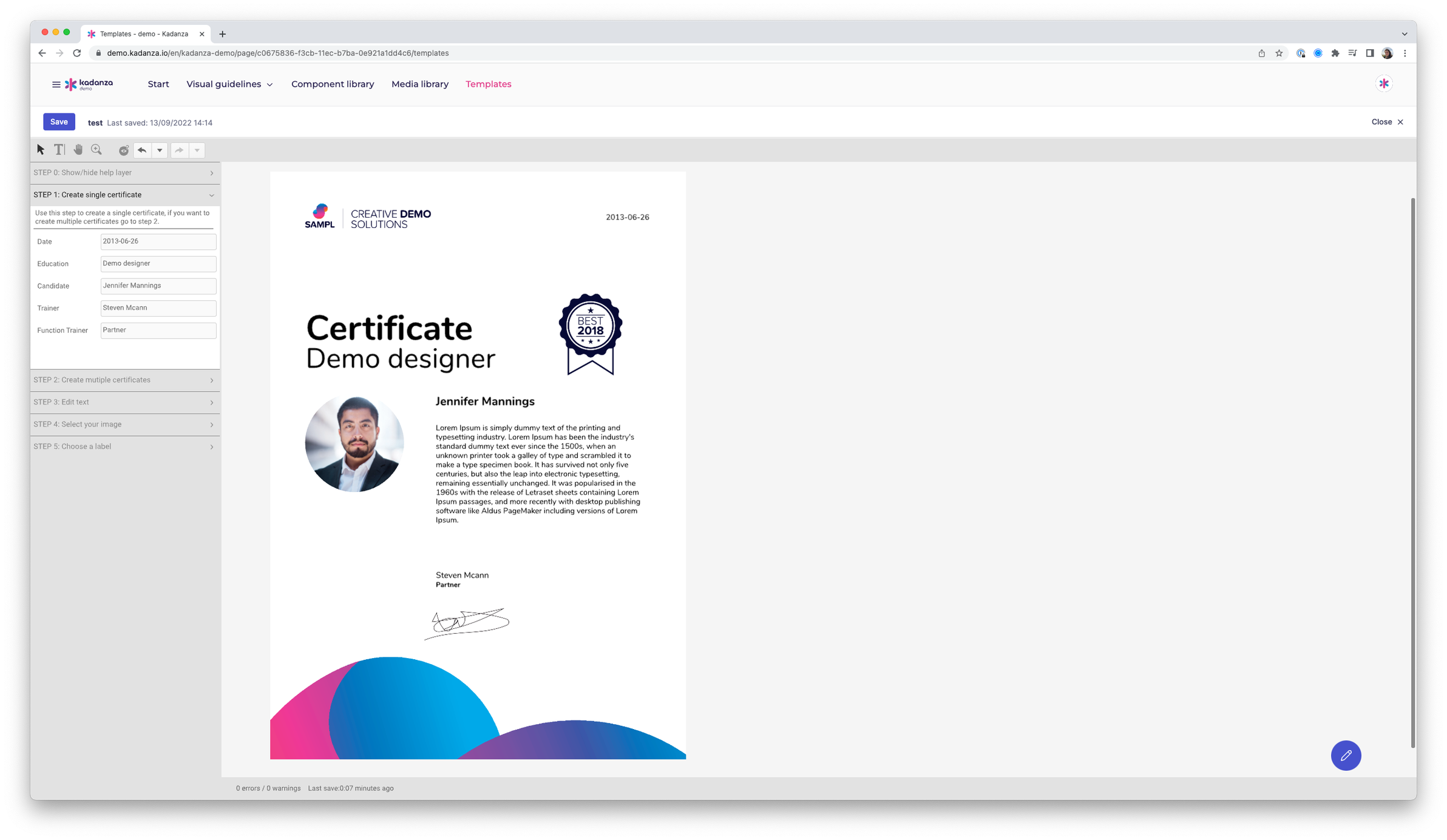 Kadanza | How Kadanza can be used with CHILI Publish