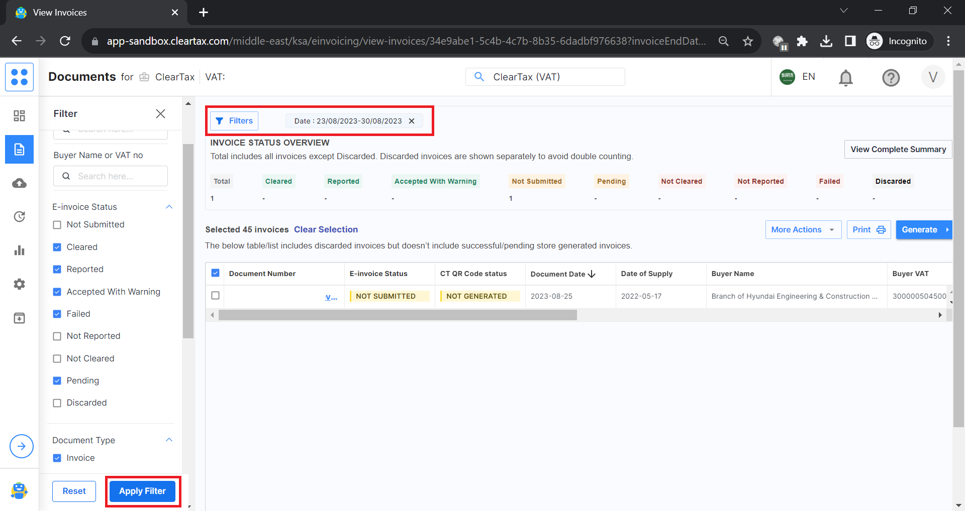 Latest Updates on ClearTax E-invoicing Product