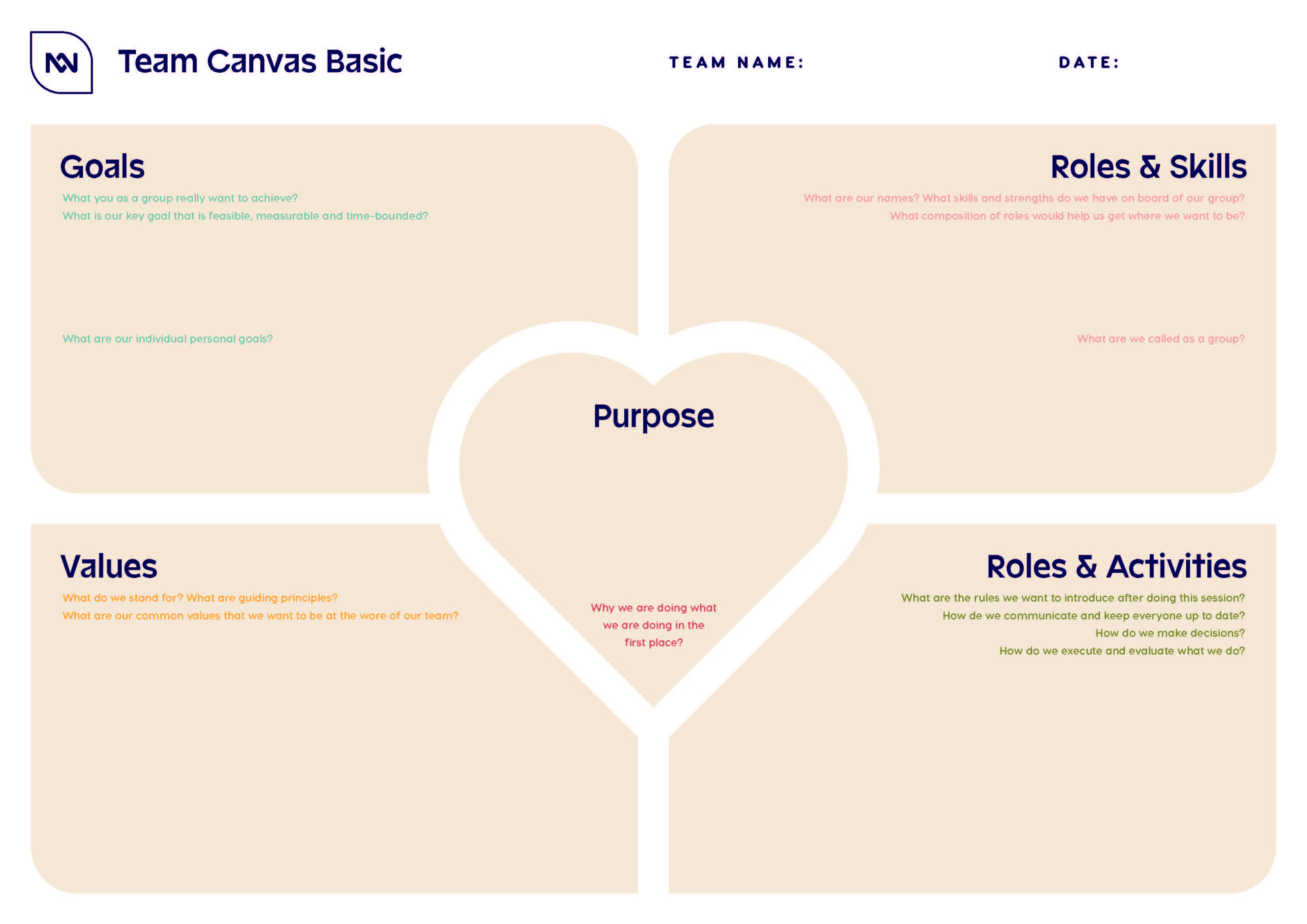 Team Canvas Basic - Merging Minds