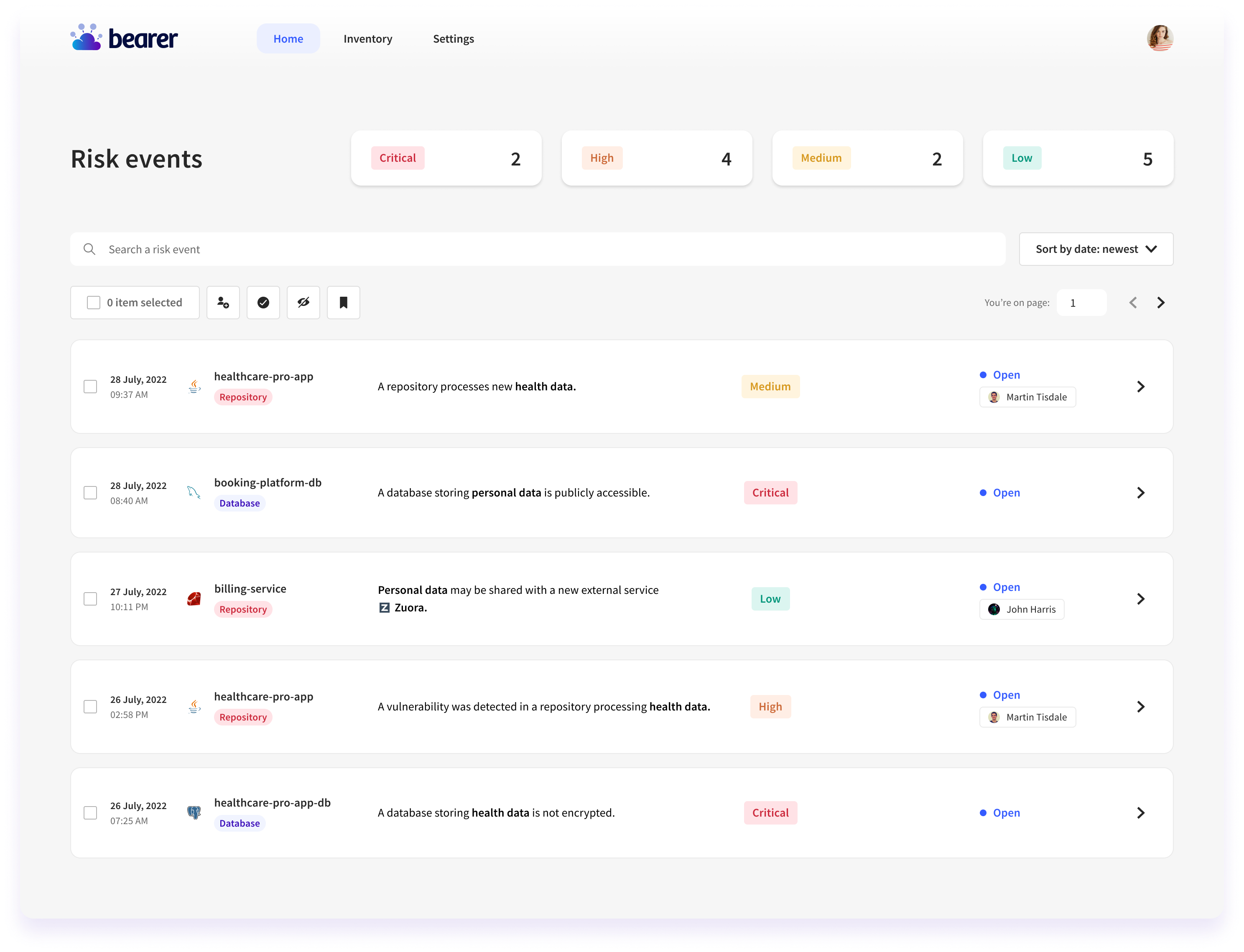Bearer | Shift data security left
