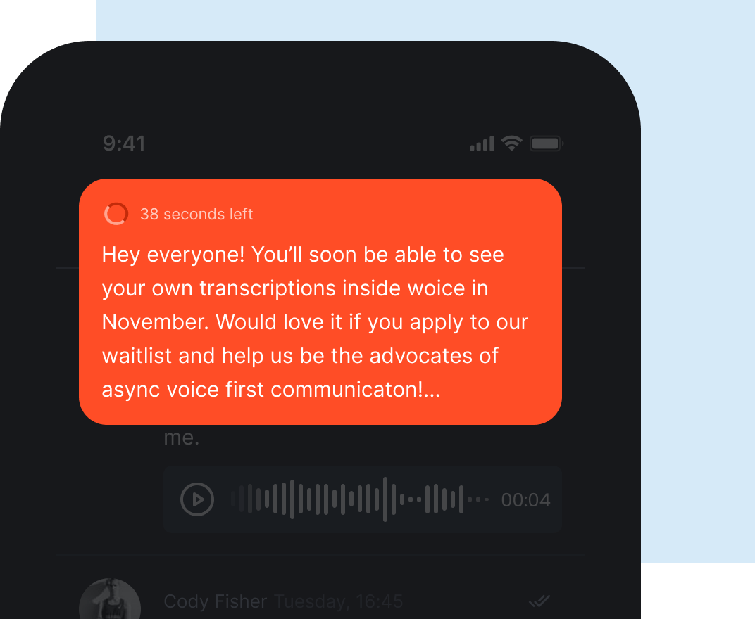 Woice an async voice messenger with transcriptions ️