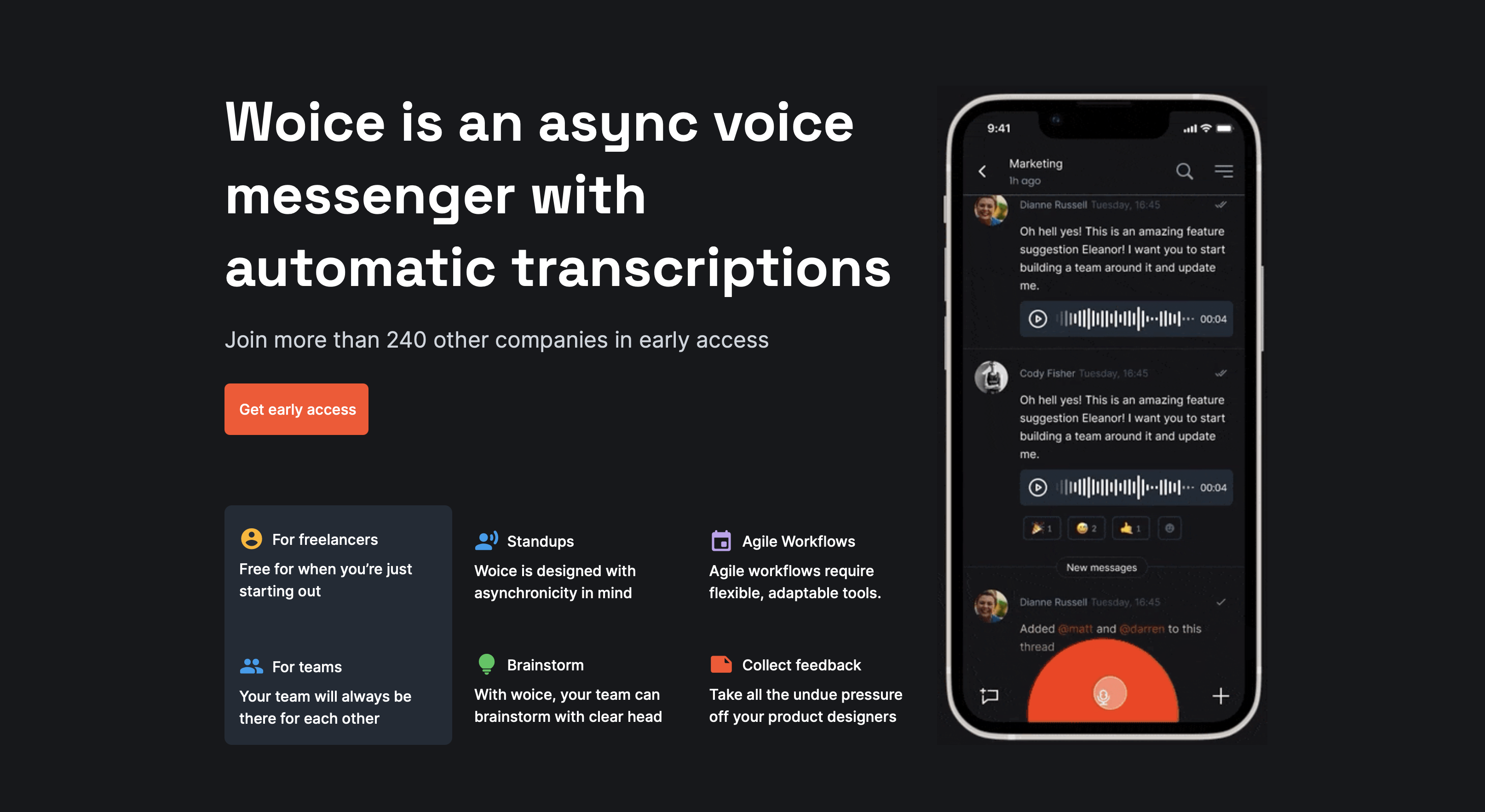 Woice an async voice messenger with transcriptions ️