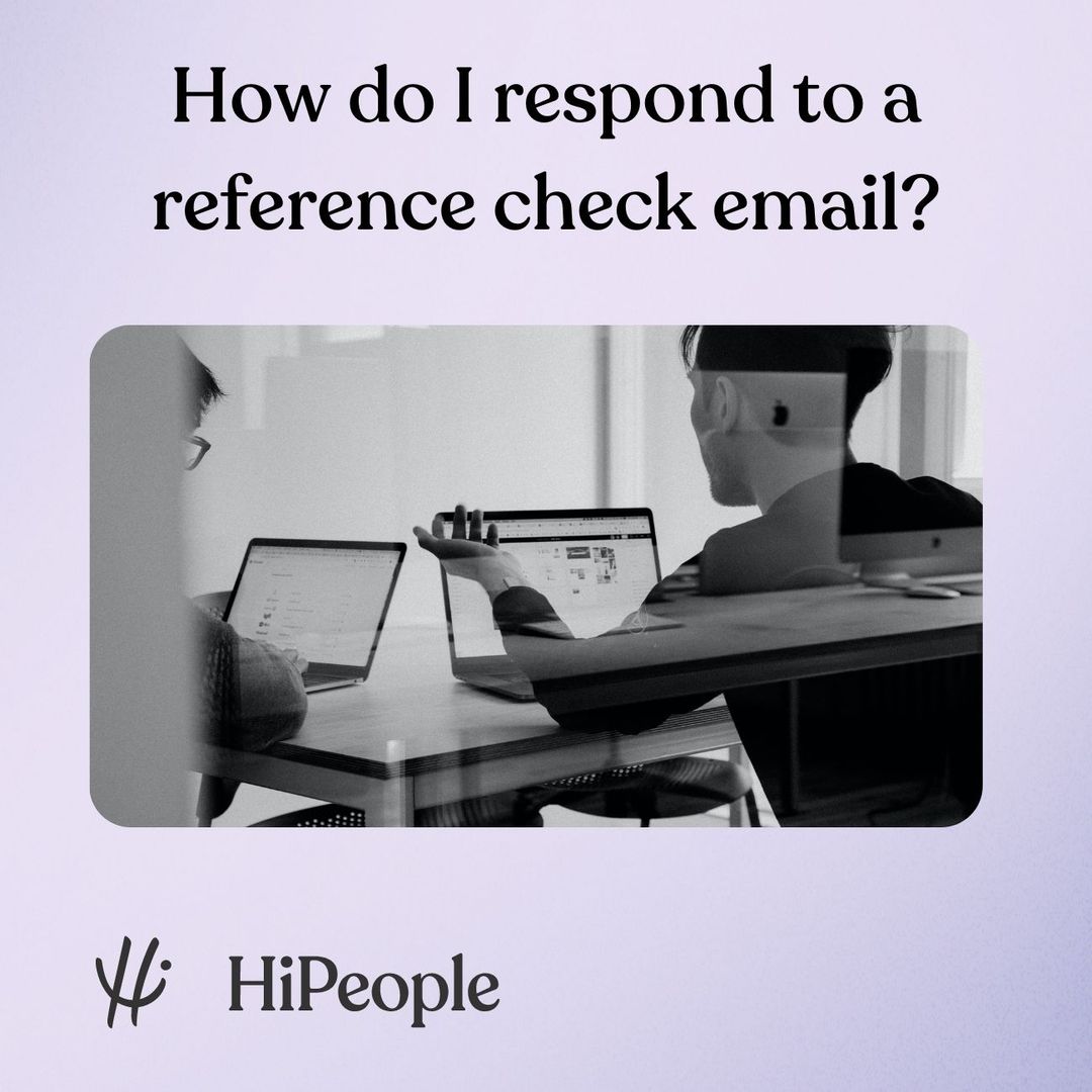 How do I respond to a reference check email? - HiPeople