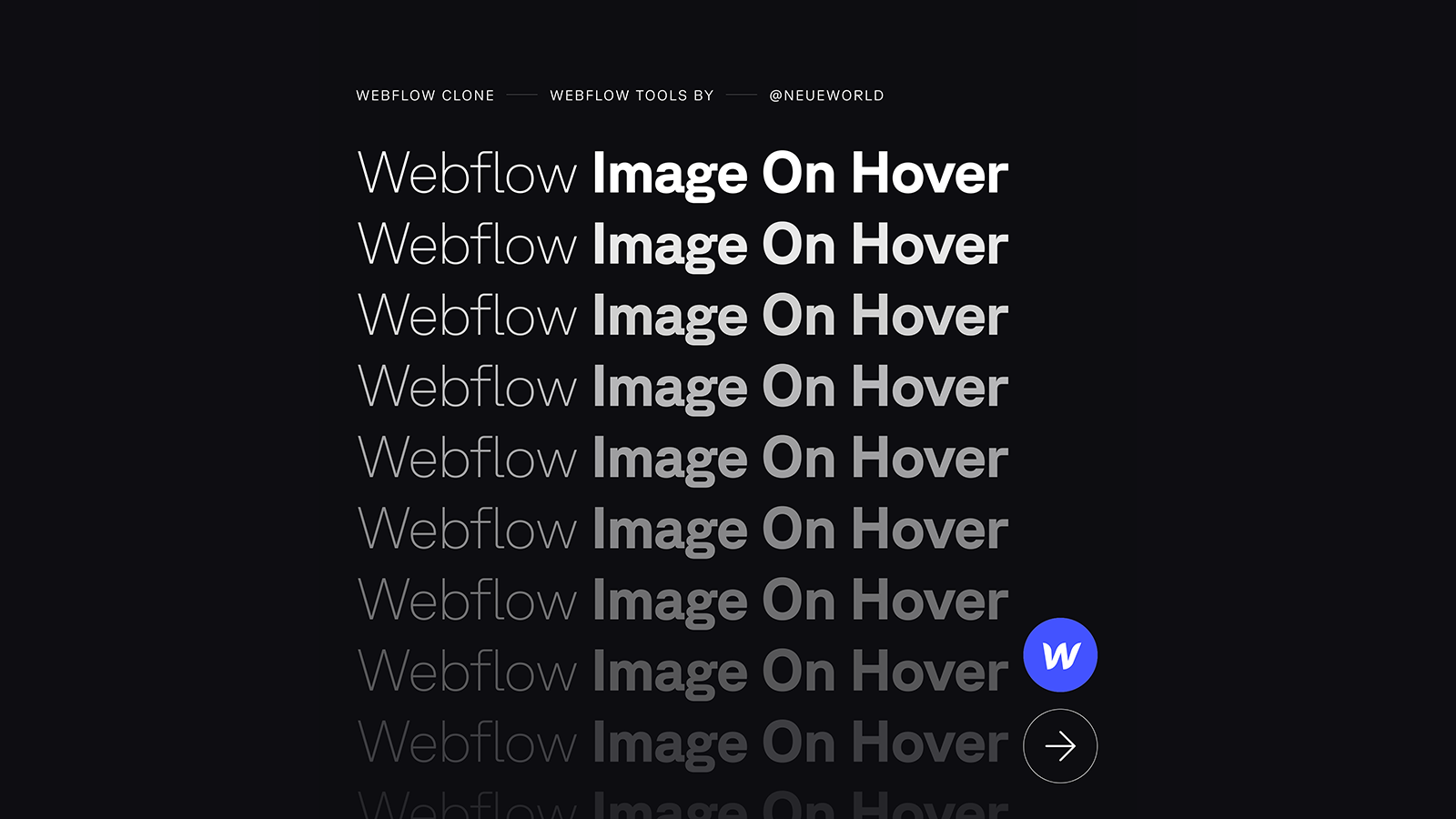 Image on Hover - WebFlow Tools by Neue World Image on Hover - WebFlow Tools by Neue World
