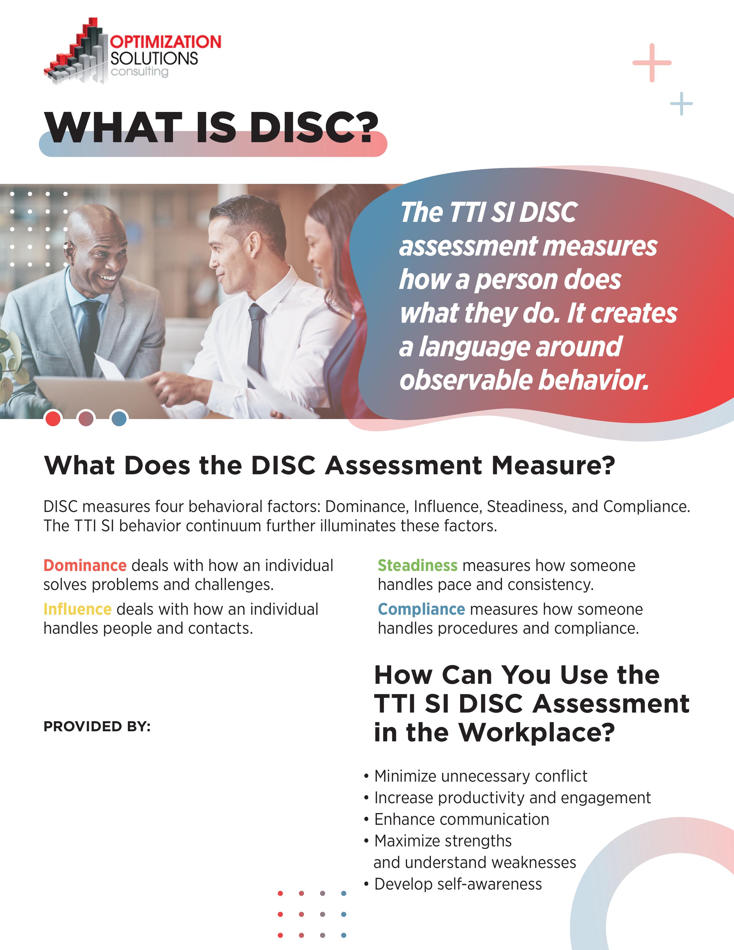 Assessments - Optimization Solutions Consulting