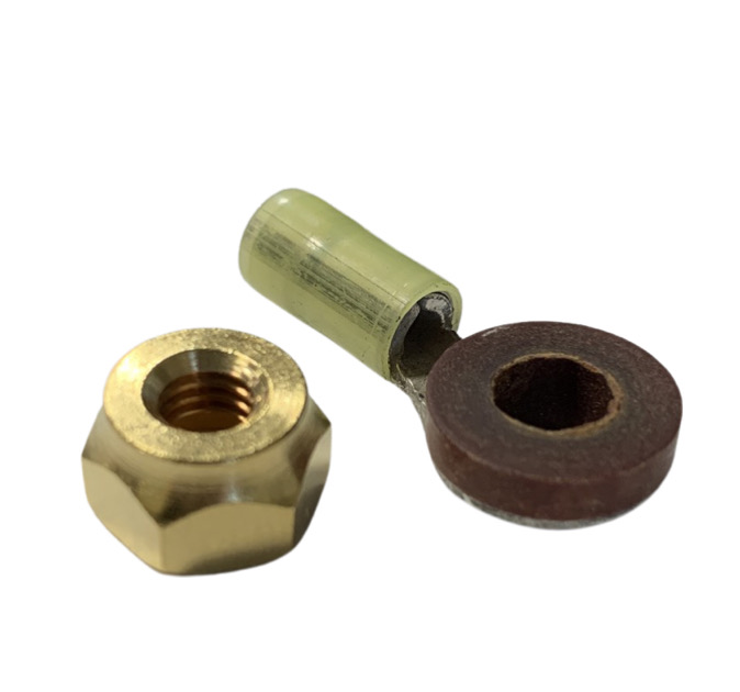 TEST EYELET 16-14 X 1/4 STUD W/GOLD NUT