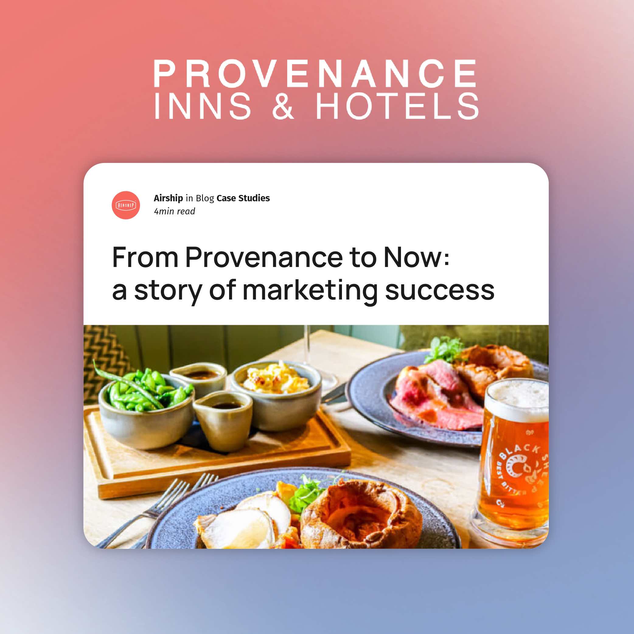From Provenance to Now: a Story of Marketing Success.