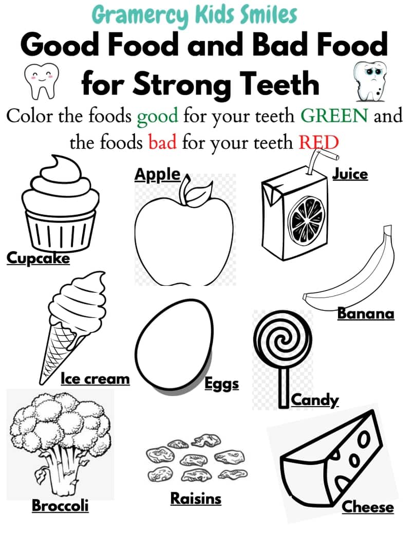 Dental Hygiene Worksheets for Kids | Gramercy Kids Smiles